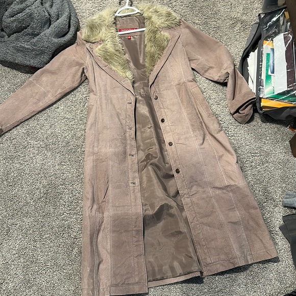 Jennyfer J | Jackets & Coats | Leather Fur Lined Coat | Poshmark
